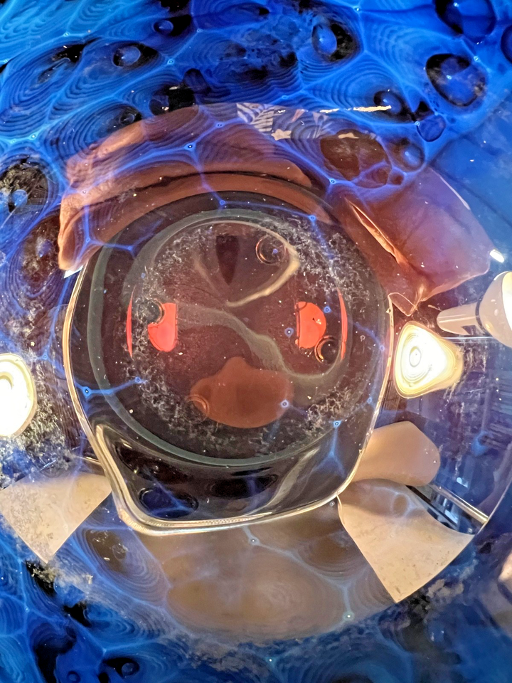 Josh Simpson 1989 Signed New Mexico Cobalt Blue Studio Art Glass Bowl 6 ...