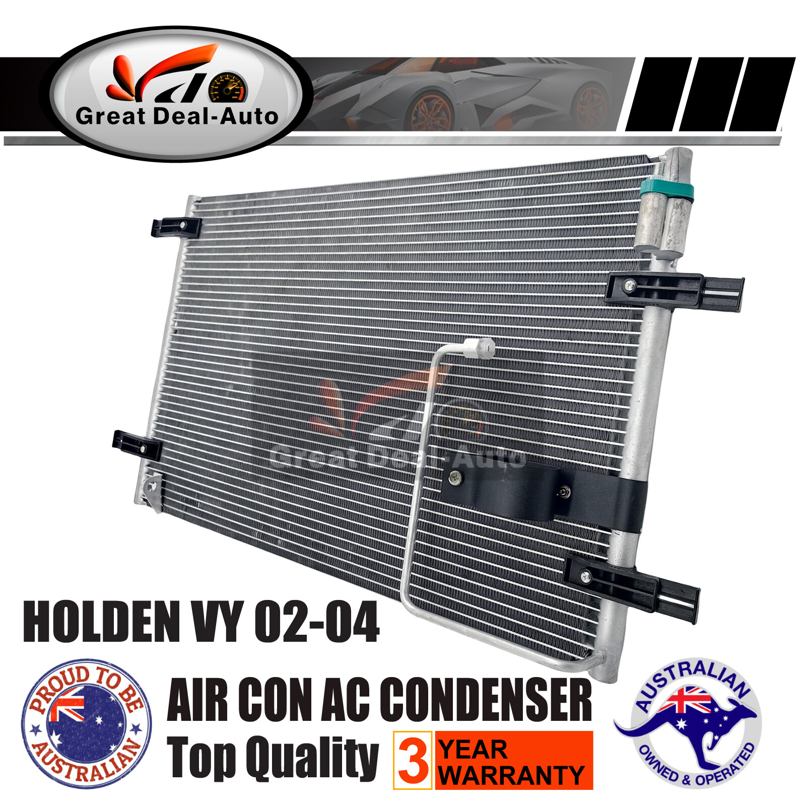 A/C AC Condenser for Holden Commodore VY 2002-2004 3.8L 5.7L LS1 L67 ...