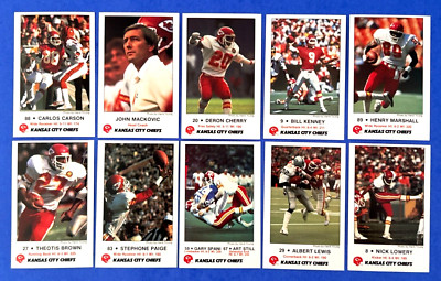 1985 Frito Lay Law Enforcement Kansas City Chiefs 10 Card Set NM/MT | eBay