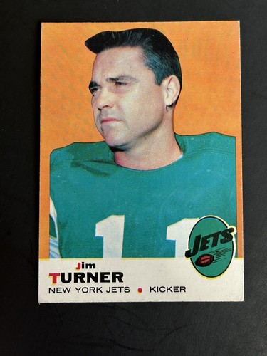 1969 Topps Football #29 Jim Turner EX/EX+ New York Jets Utah State | eBay
