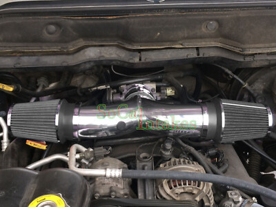 Chrome Black Dual Head Air Intake Set For 2002-2007 Dodge Ram 1500 4.7L ...