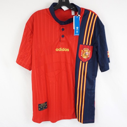 Adidas Men's Soccer Jersey - Spain 96 Home Jersey in Bold Red - Medium ...