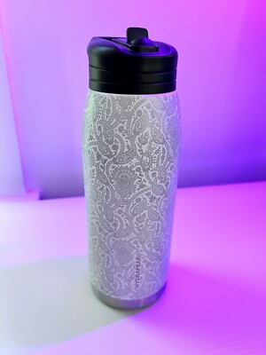 HYDRAPEAK 32oz. Stainless steel - White/Grey Paisley Print | eBay