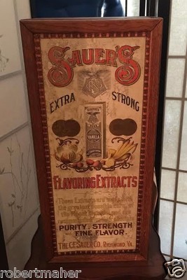 Sauer's Flavoring Extracts Advertising Cabinet MAKE ME AN OFFER!!! | eBay
