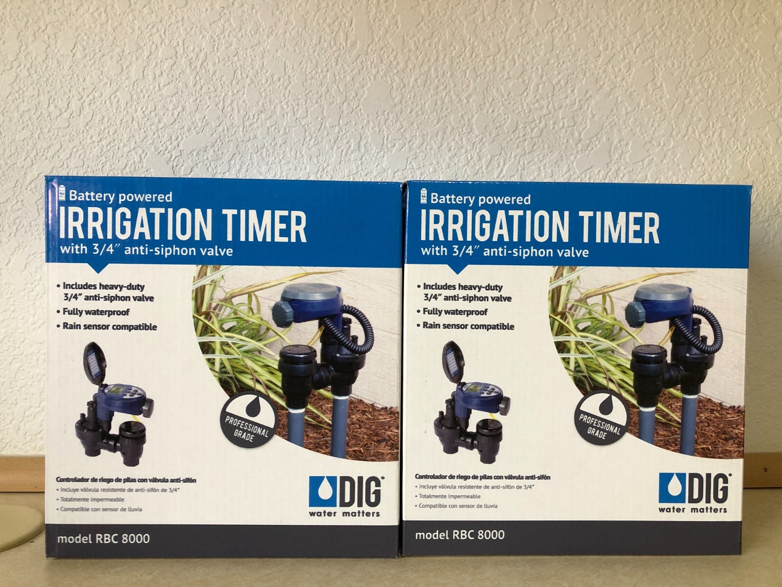 Lot of 2 DIG Irrigation Timer 3/4 in. with Anti-Siphon Valve RBC 8000 ...