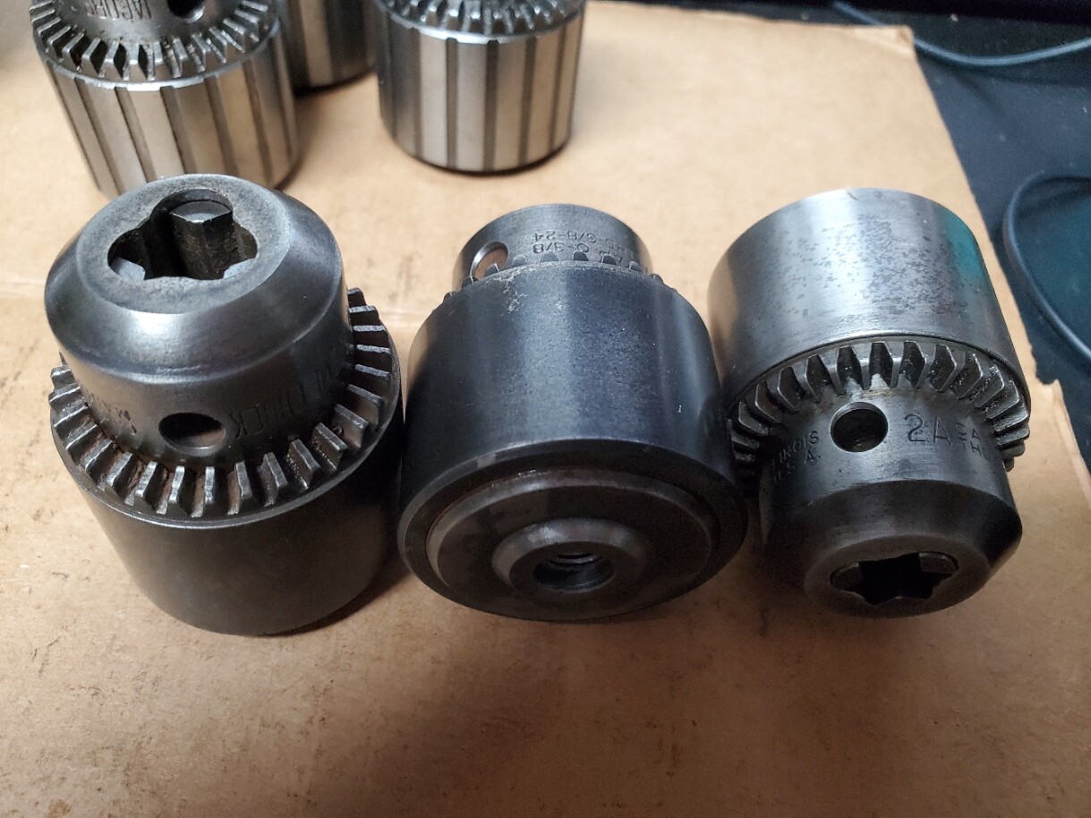 Original Jacobs USA Made 3/8" Drill Chuck 2JT Mount Model 2A or 3/8-24 ...