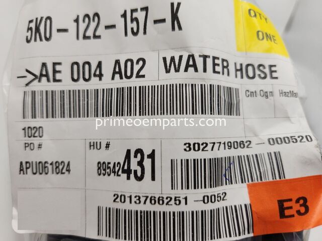 Genuine OEM Volkswagen Audi HVAC Heater Hose Inlet 5K0122157K | eBay