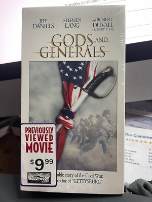 Gods and Generals 2 Tape VHS Set 2003 Robert Duvall New Sealed | eBay
