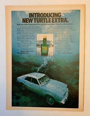 1978 Turtle Extra Car Wax Print Ad Original Vintage Turtle Wax | eBay