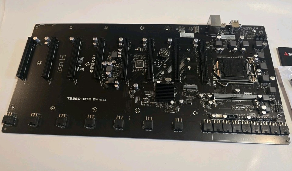 BIOSTAR TB360-BTC D+ LGA1151 Riserless 8 GPU Mining Motherboard | Brand ...