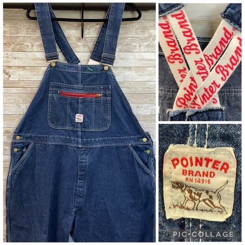 Vintage Pointer Brand Mens 48x30 Carpenter Overalls Blue Denim Made In ...
