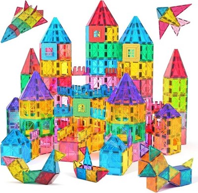 Jasonwell Magnetic Tiles Kids Toys Magnetic Blocks Building Sets 60pcs ...