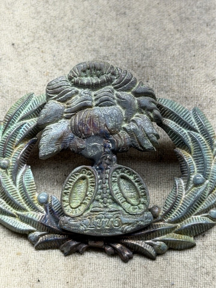 CIVIL WAR CONFEDERATE CSA SOUTH CAROLINA PALMETTO WITY WREATH HEADGEAR ...