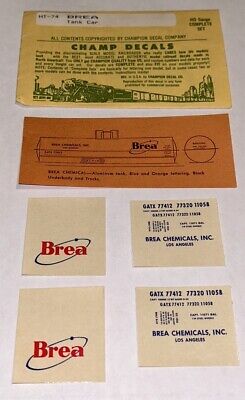 CHAMP HO DECAL-BREA CHEMICAL TANK CAR - #HT-74 | eBay