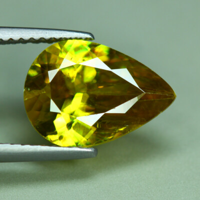 3.33 Cts_Excellent Sparkle_100 % Natural Unheated Titanite Red Spot ...