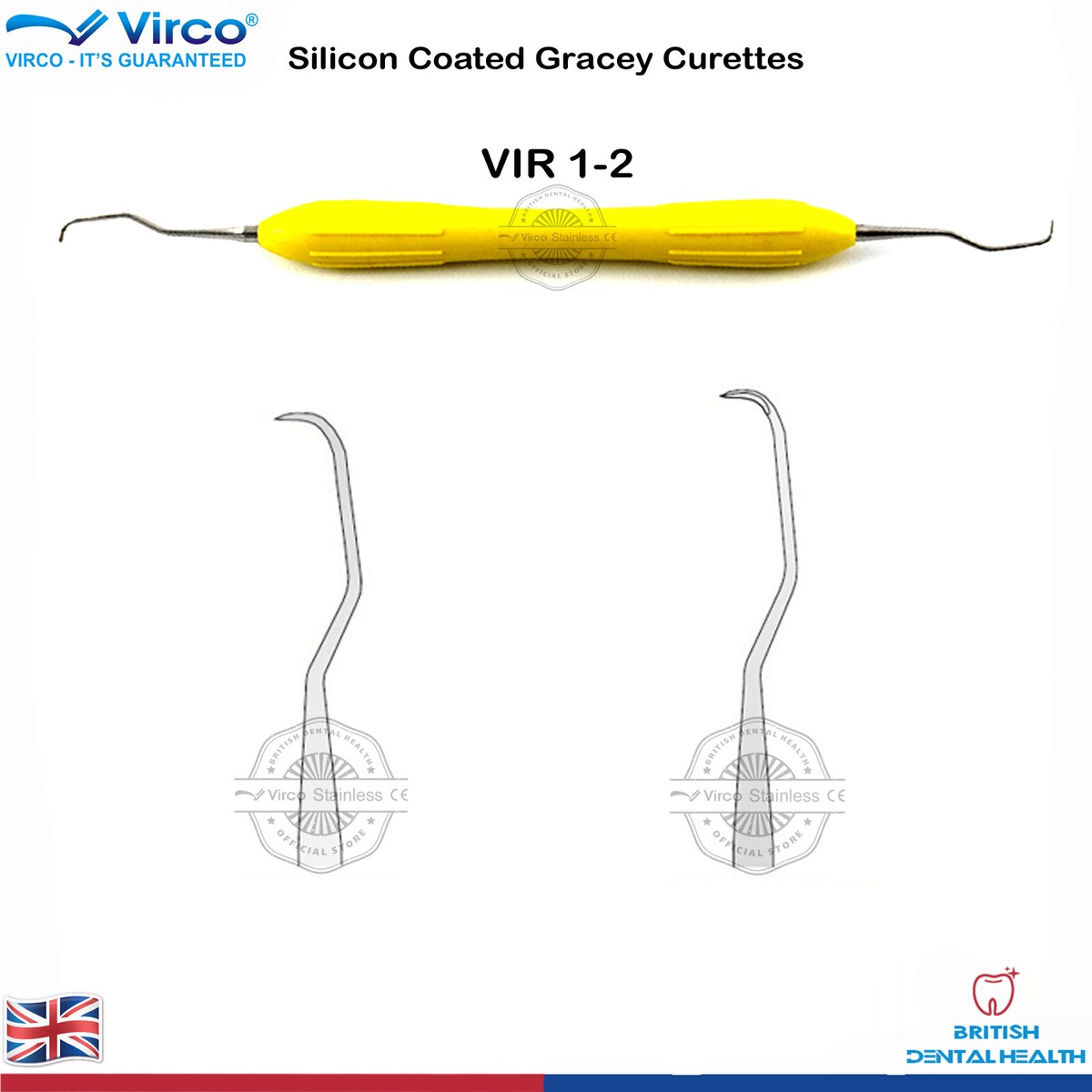Gracey 1/2 Dental Curettes & Scalers Periodontal Gracey Curettes ...