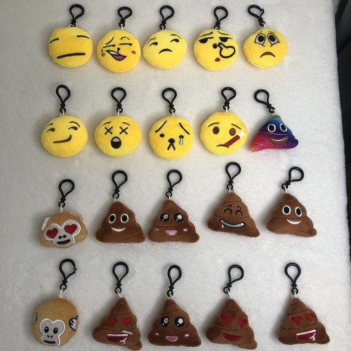 Plush Emoji Clip Key Chain Lot | eBay