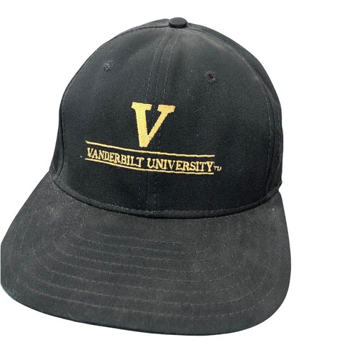 Vanderbilt University Vandy "V" Logo Black & Gold Lettering Snapback ...
