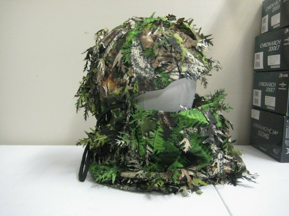 Leafy 3D Facemask Hood Hat Deer Turkey Bow Hunting Camo Mothwing Mask ...