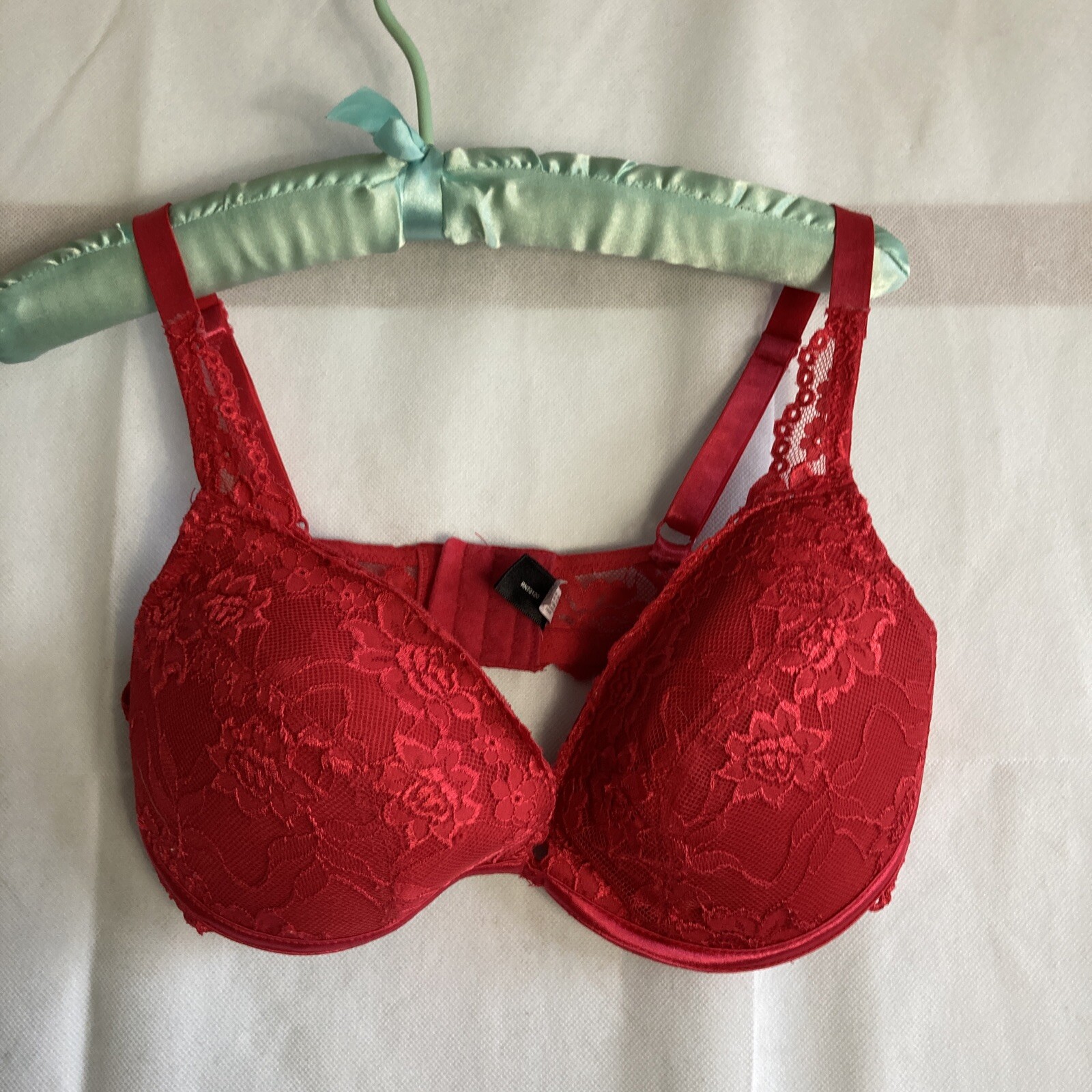 REDERICKS HOLLYWOOD UNDERWIRE PLUNGE BALCONY LACE BRA… - Gem