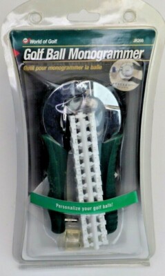New Golf Ball Monogrammer Personalize Initials Letter World Of Golf ...