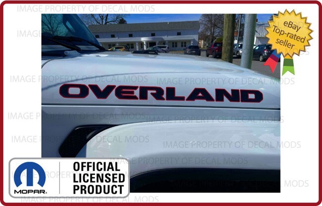 2019 - 2025 Jeep OVERLAND Hood Graphics Vinyl Decals Sticker Black Red FK2N0 | eBay