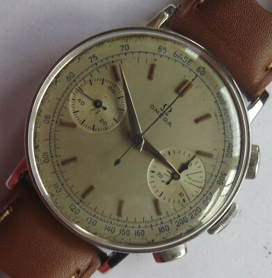 Omega Chronograph cal. 33,3 mens wristwatch steel case original dial | eBay