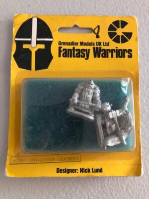 Grenadier Miniatures UK Fantasy Warriors Pack Dwarven Leaders #915 D&D ...