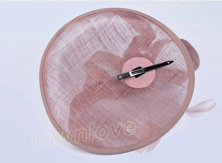 Women Wedding Party Hat Retro Feather Tulle Formal Party Hats Cambric ...