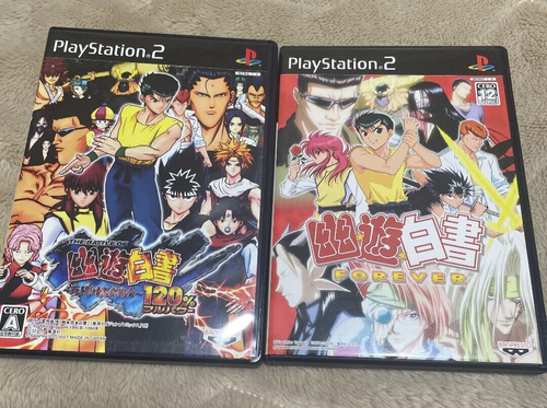 Lot 2 Yu Yu Hakusho Forever & 120% Full Power set PlayStation2 PS2 From ...