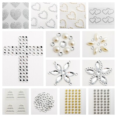 Sheet Self Adhesive Craft Diamante Rhinestone Gems Stick on Crystal ...