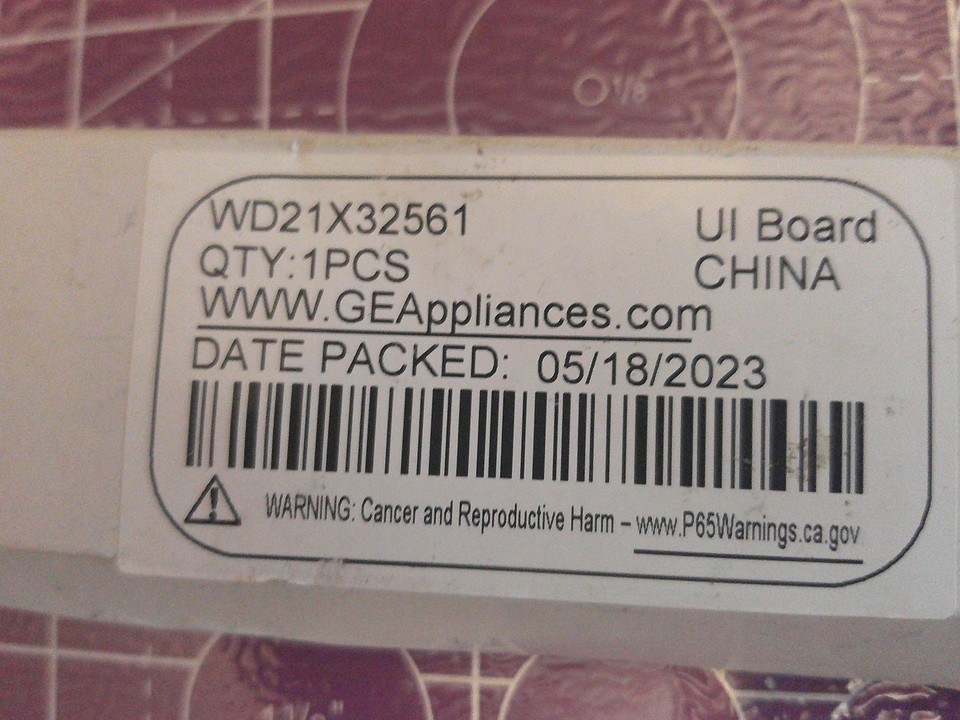 WD21X32561 - GE Genuine OEM Dishwasher Ui Control Board (User Interface ...