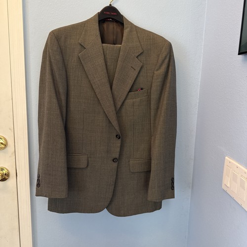 Botany 500 Men's Brown 2-Piece Suit 40R Jacket, 36x32 Pants | eBay