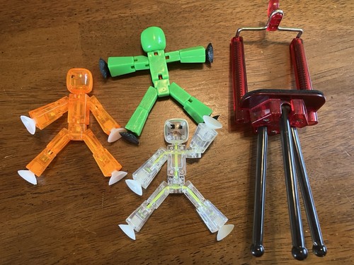 Stikbots Robot (Lot of 3) Stop Motion Animation Suction Cup Action ...