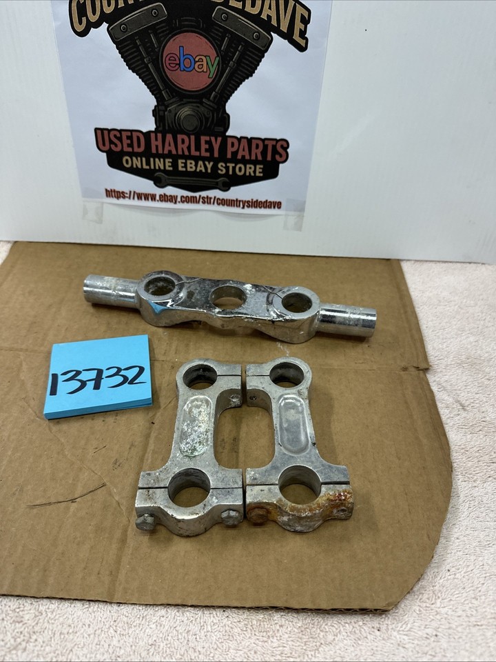 Harley Springer Inline Paughco Top Clamp Triple Tree Dog Bone Risers ...