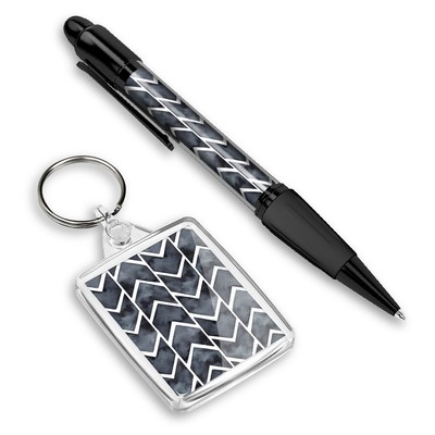 1 Pen & 1 Rectangle Keyring Grunge Black Arrows Art #51111 | eBay
