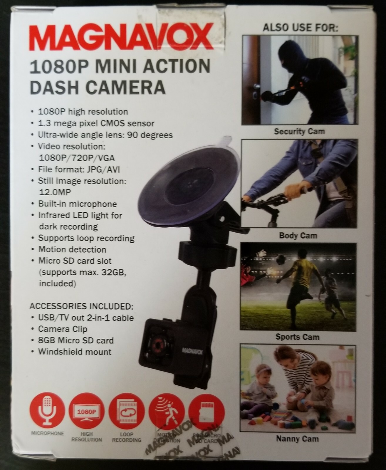 Magnavox Mini Action Dash Camera 1080P | eBay