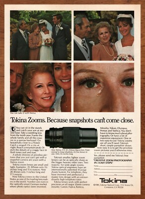1981 Tokina Camera Zoom Vintage Print Ad/Poster Wedding Photography ...