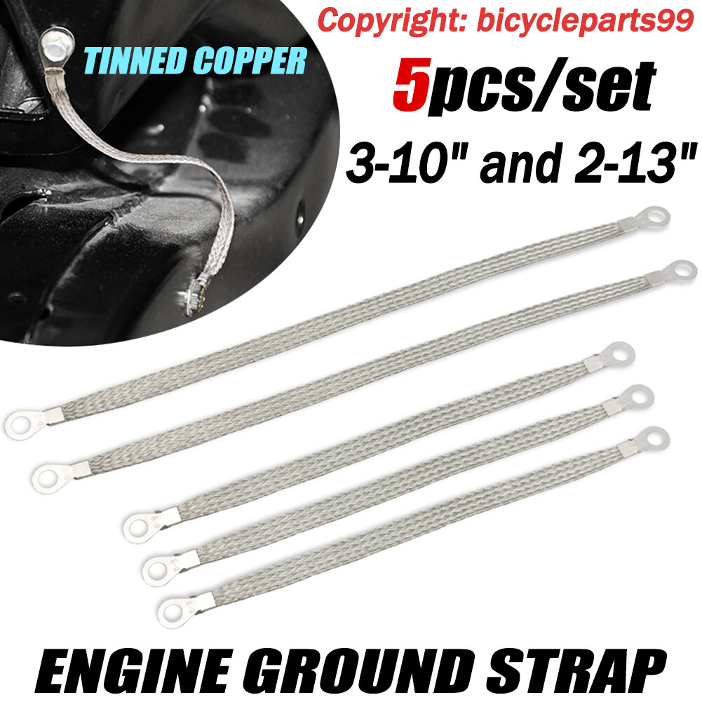5Pcs Universal Heavy Duty Engine Ground Strap Automotive Truck Car 3-10 ...