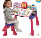 VTech Draw and Learn Activity Desk Pink - Kids Playset Learning Toys ...