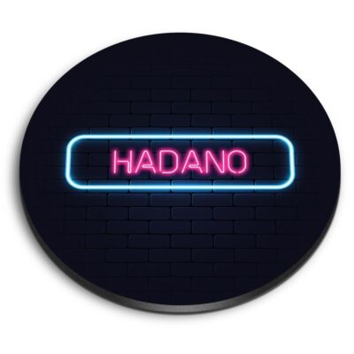 1x Round Fridge MDF Magnet Neon Sign Design Hadano City Japan #351136 ...