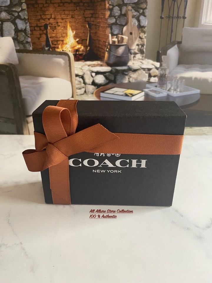 🎀BN Coach Black Gift ~Packing Box~Handle Bag~Envelope Bag~Gift tag Pick ...