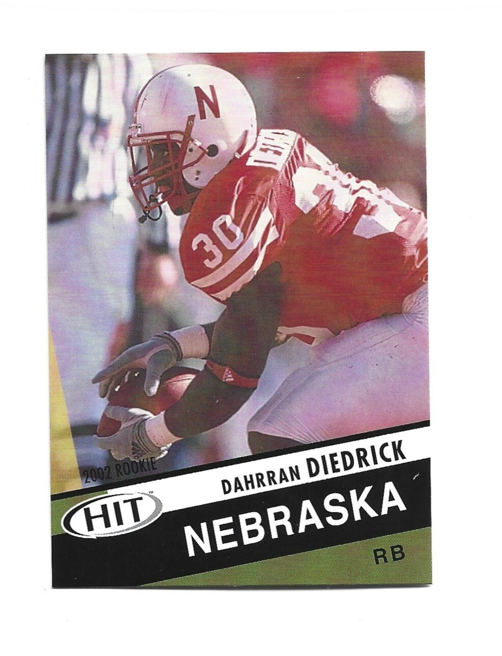 2003 SAGE Hit #30 Dahrran Diedrick rookie card, Nebraska Cornhuskers ...