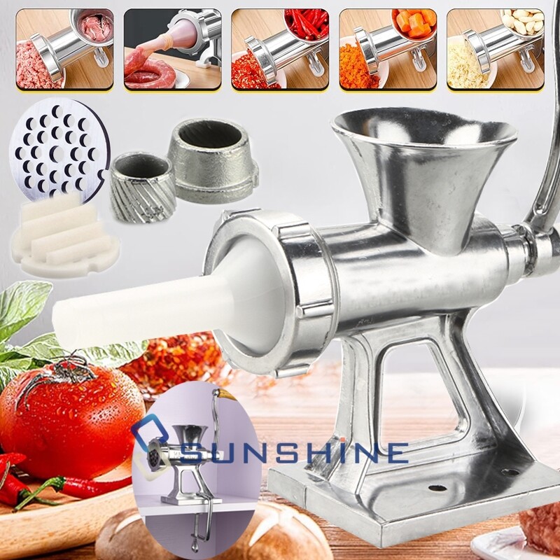 Heavy Duty Table Top Meat Grinder Hand Crank Mincer Sausa Filler Food ...