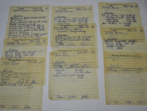 9 MKT Katy Missouri Kansas Texas Railroad Train Orders Vintage 1969 MKT ...