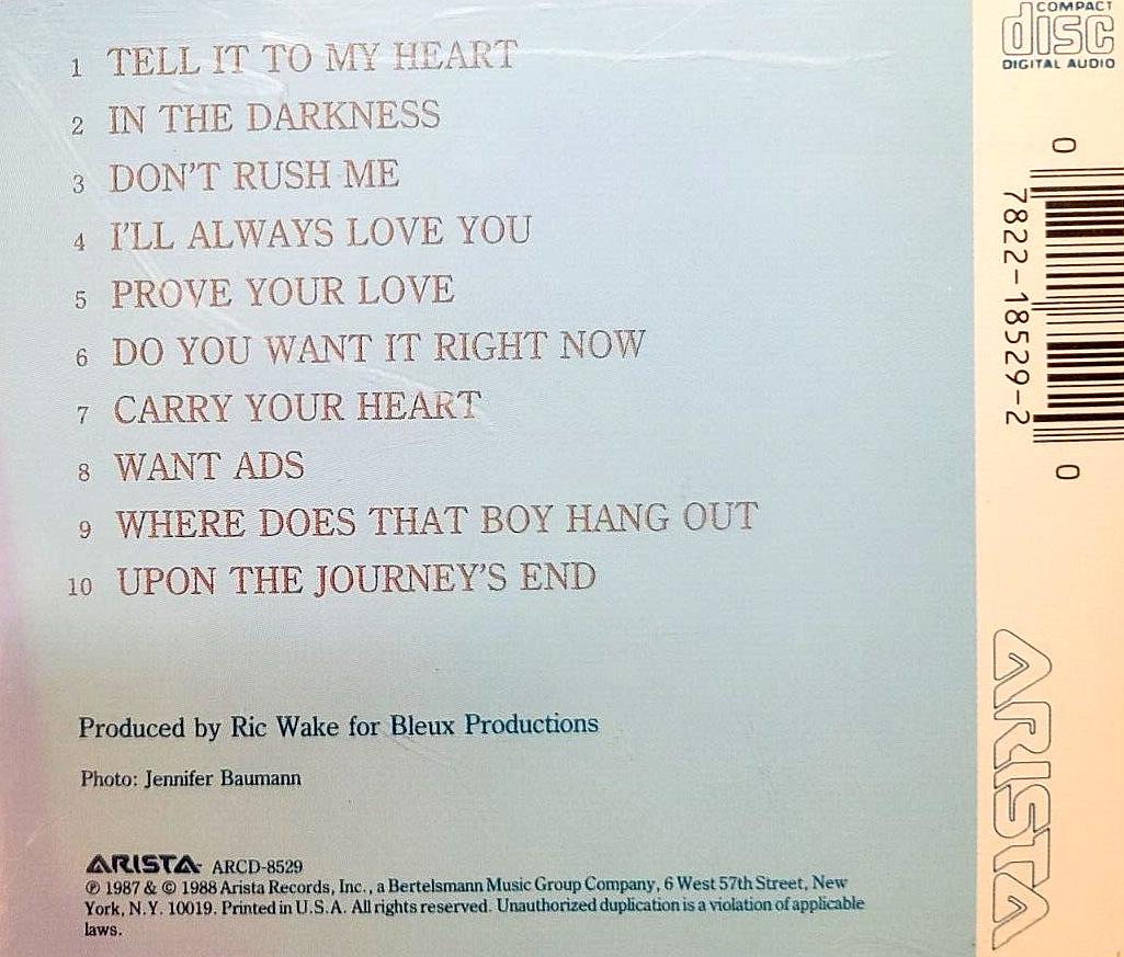 Taylor Dayne - "Tell It To My Heart" - ( CD - Arista Records ...