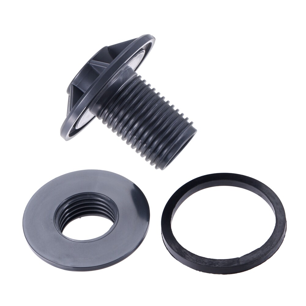 6x Double Threaded Bulkheads PVC Fittings 3/4 inch male & 1/2 inch ...