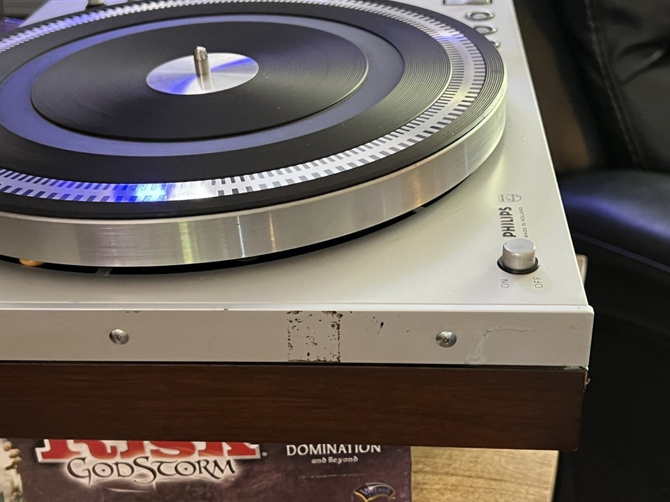 Philips Vintage Record Player Turntable 212 Wood Grain Belt-Drive ...