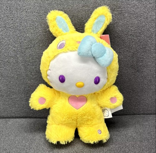 Hello Kitty Easter Greeter "bunny hop" side stepper Plush Yellow Sanrio ...