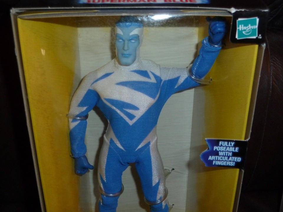 SUPERMAN BLUE ACTION FIGURE 8 INCH POSABLE FIGURE WITH REAL CLOTH ...